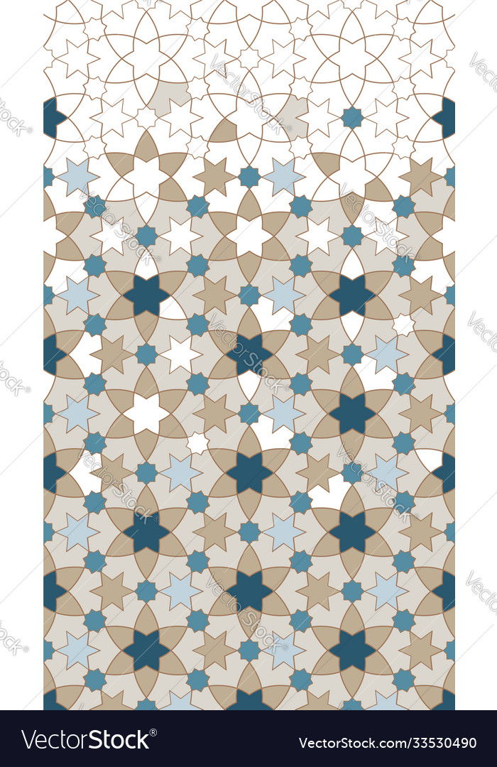 Arab pattern border background design Royalty Free Vector