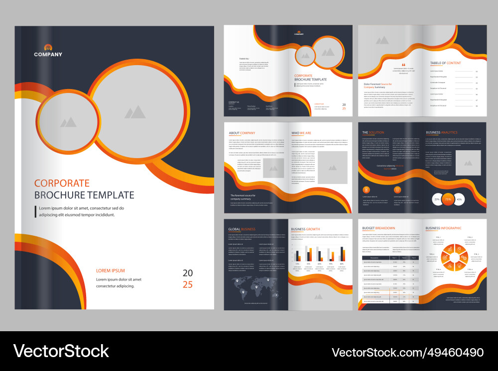 Creative corporate business presentation brochure Vector Image