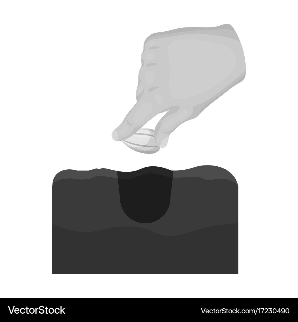 Grain single icon in monochrome stylegrain Vector Image