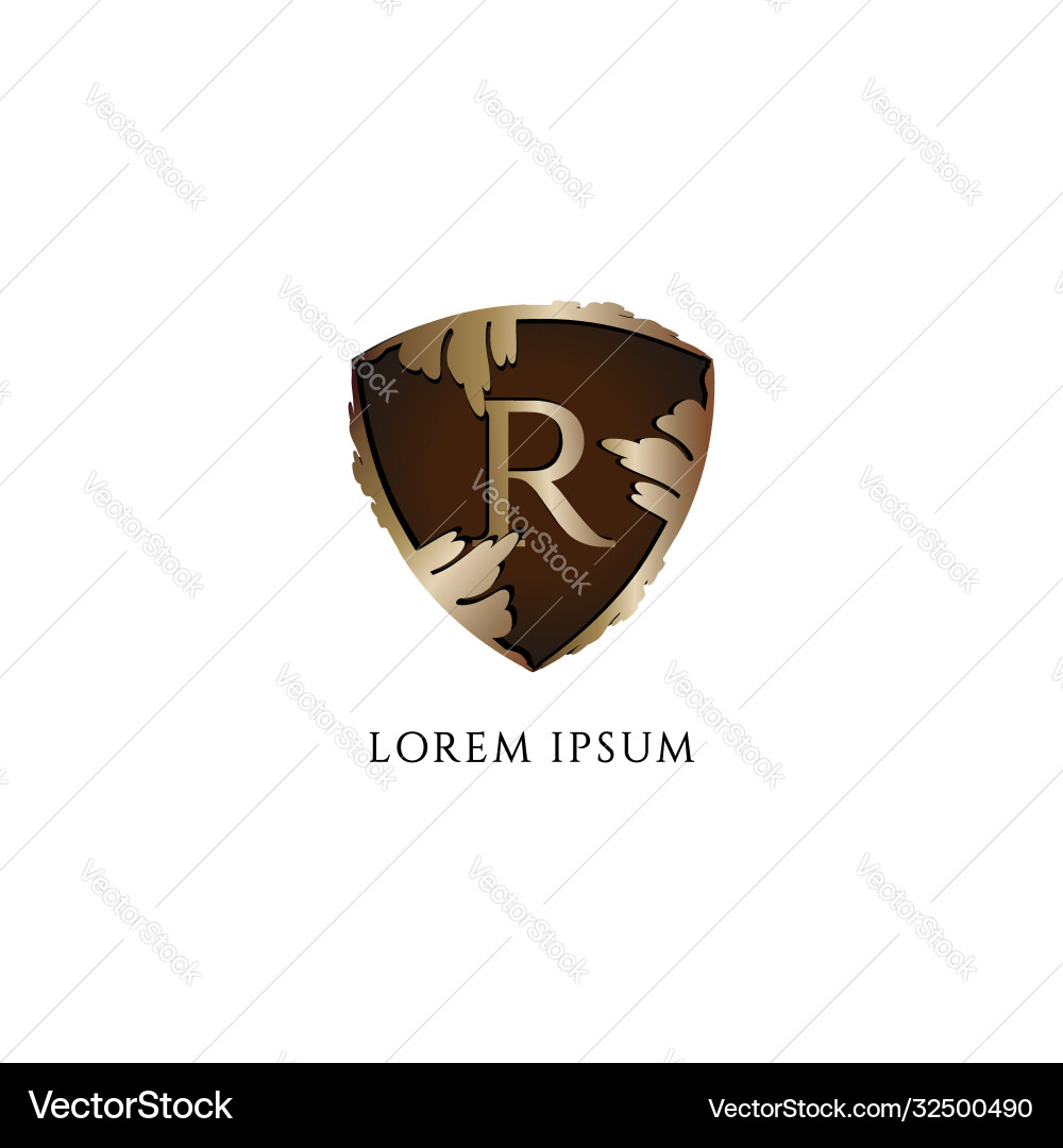 Letter r alphabet logo design template isolated Vector Image