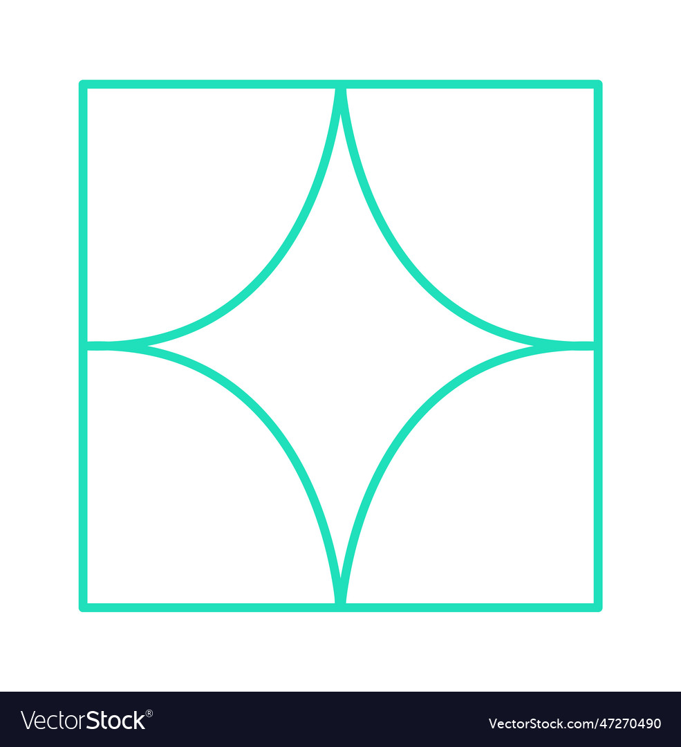 Linear square element Royalty Free Vector Image