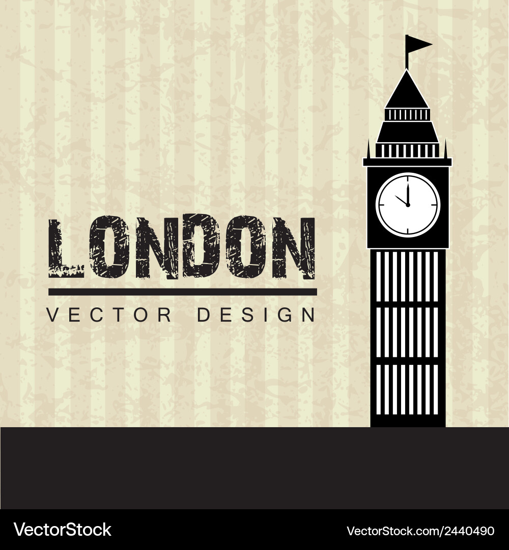 London design over lineal background Royalty Free Vector