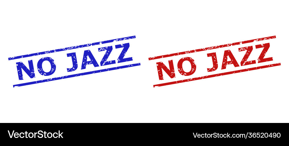 No jazz watermarks with scratched surface and Vector Image