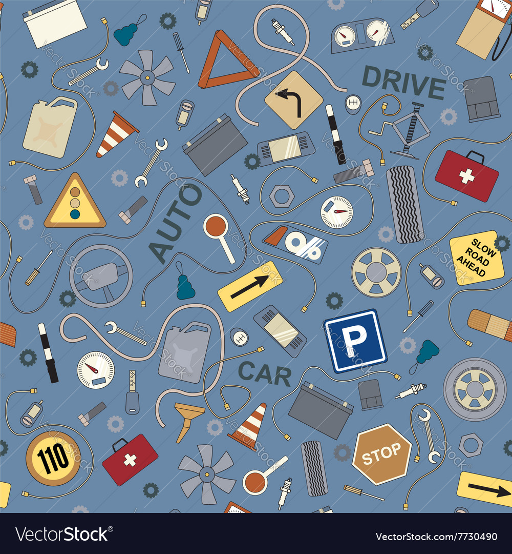 Pattern car style seamless pattern Royalty Free Vector Image