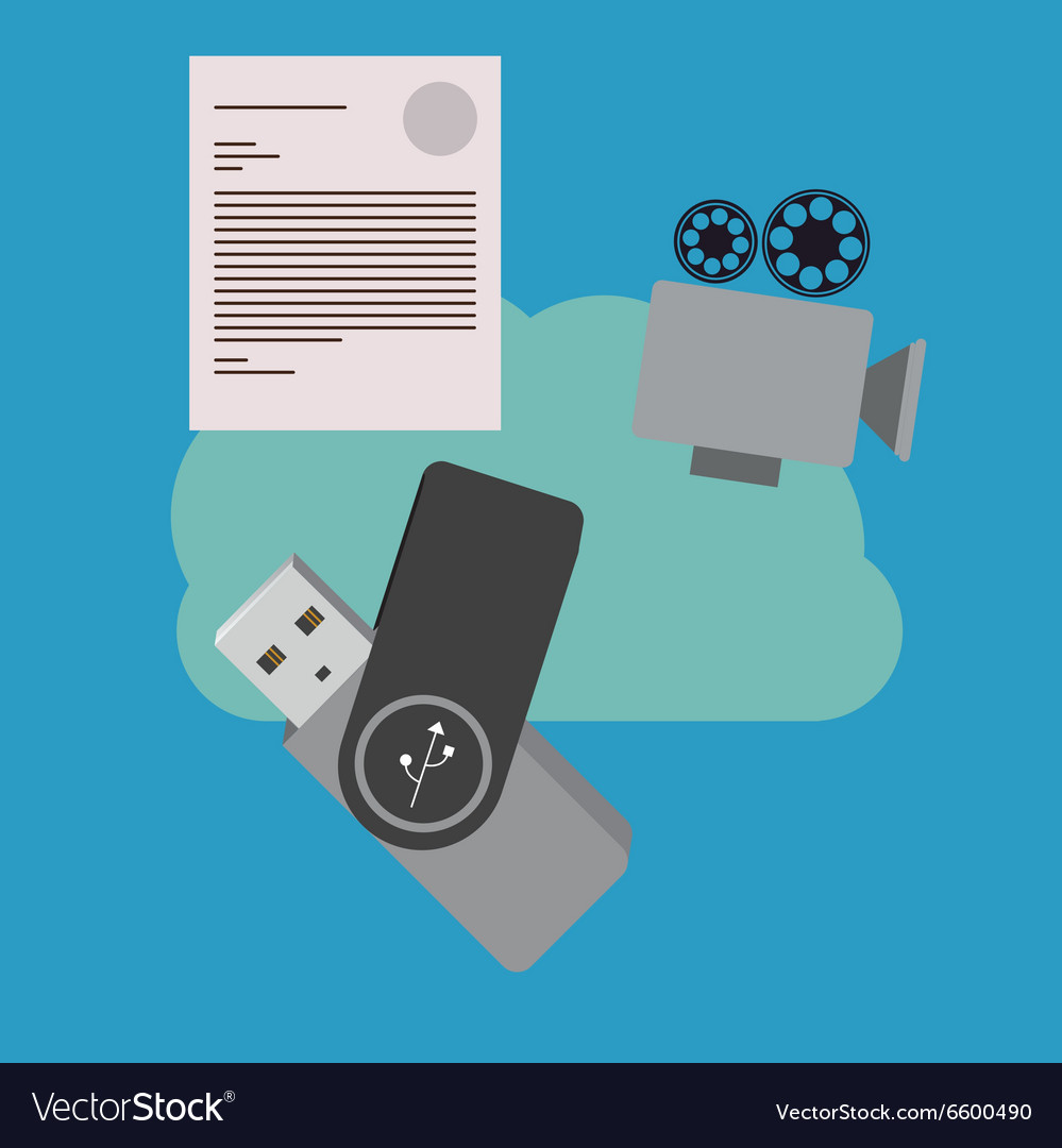 Pen drive design Royalty Free Vector Image - VectorStock