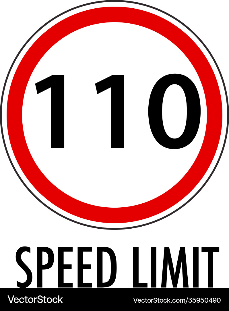 Red traffic sign on white background Royalty Free Vector