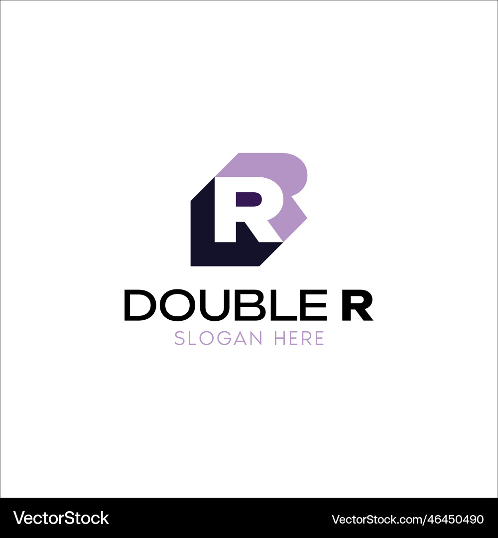 Rr logo or double r logo design Royalty Free Vector Image