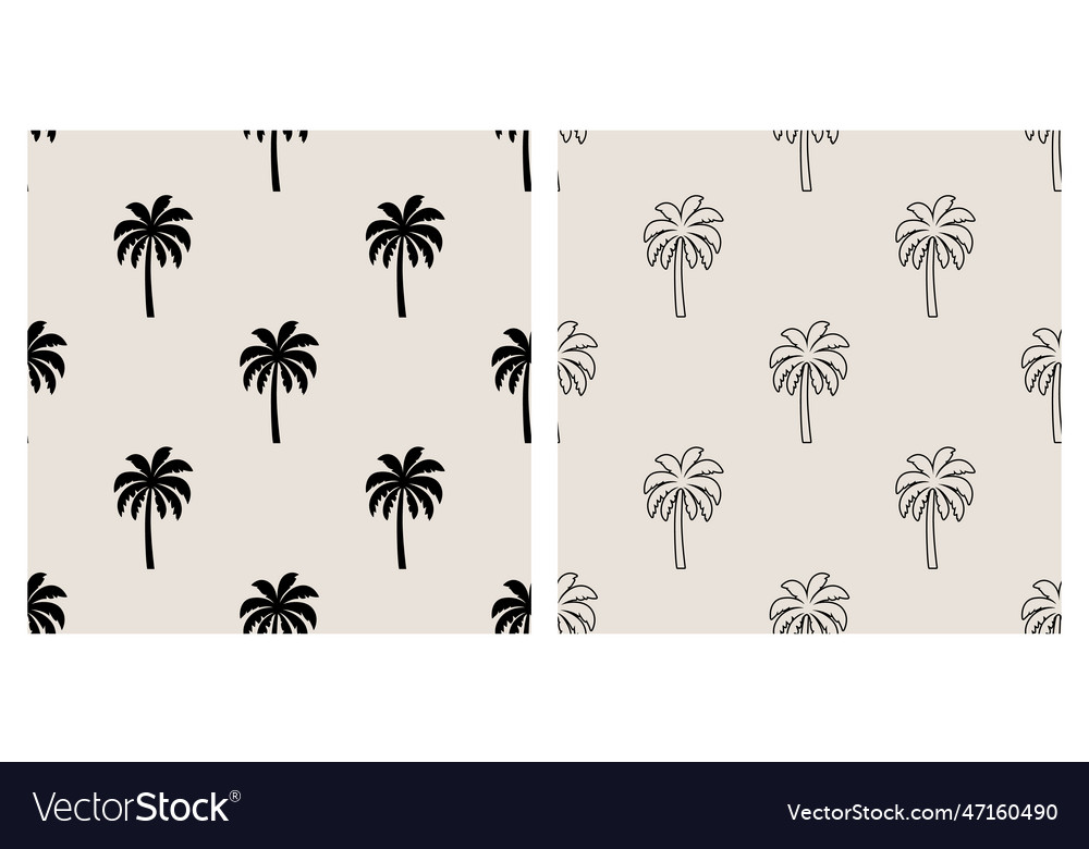 Seamless pattern with palm trees palm tree Vector Image