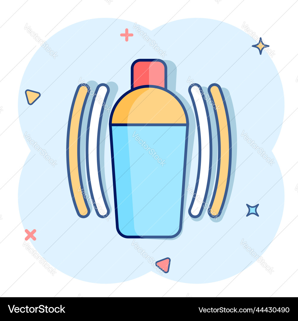Shaker cocktail icon in comic style alcohol Vector Image