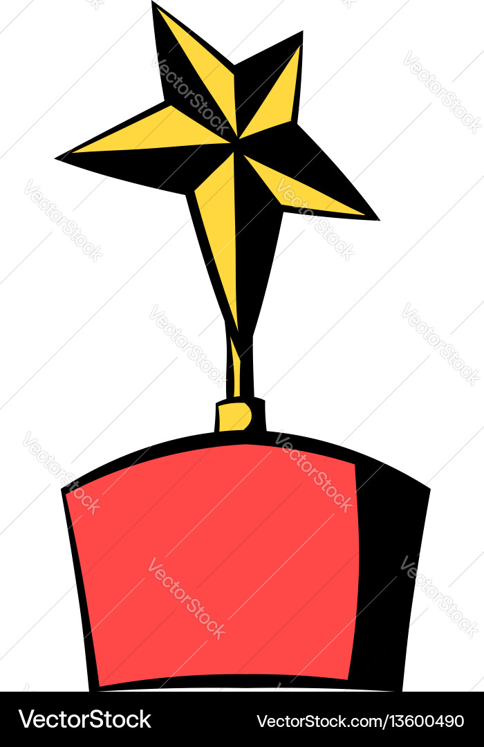 Star award icon cartoon Royalty Free Vector Image