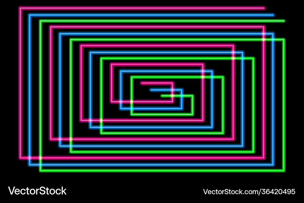 Background with colorful luminous labyrinths Vector Image