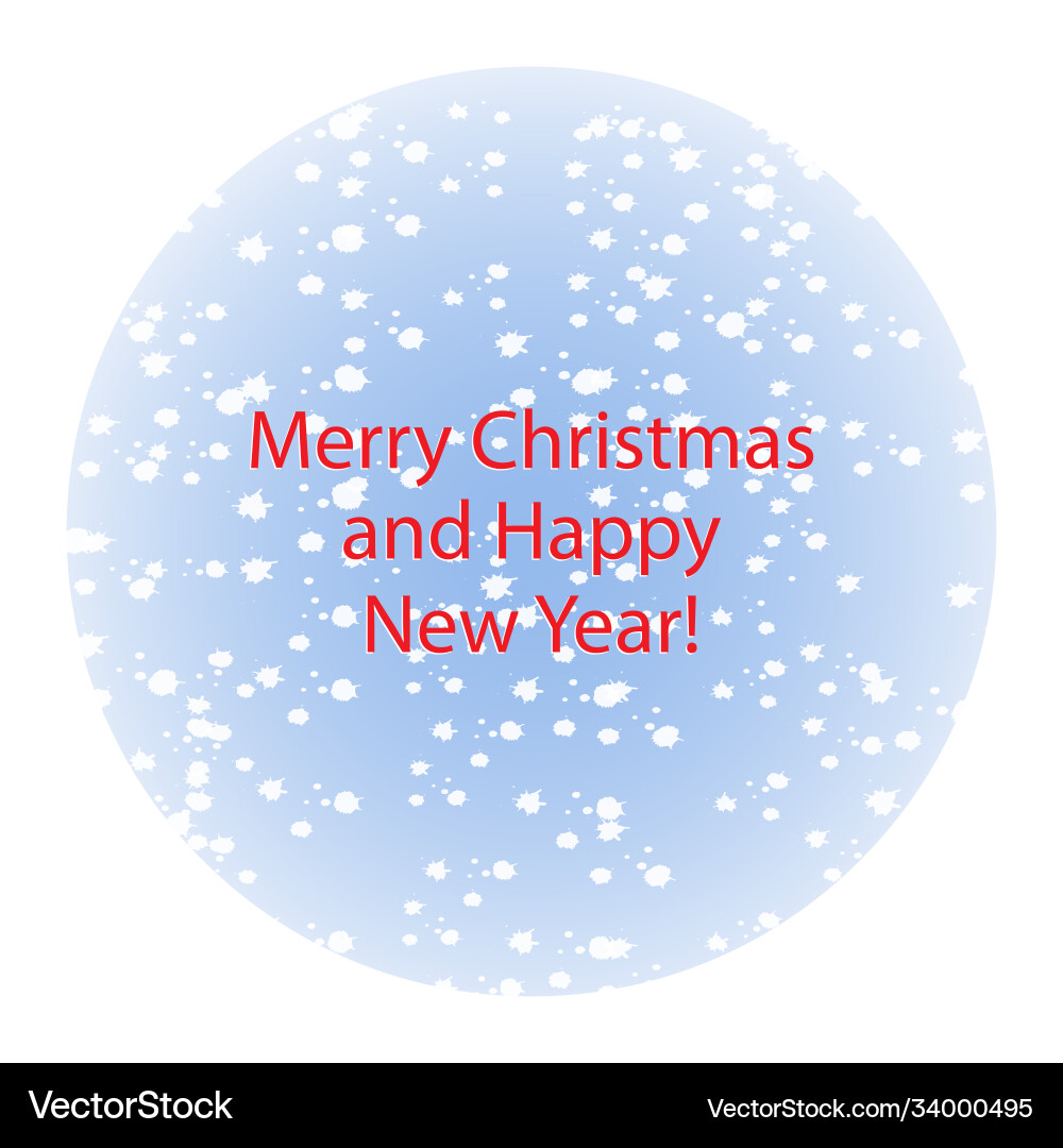 Christmas or new year falling snow circle Vector Image