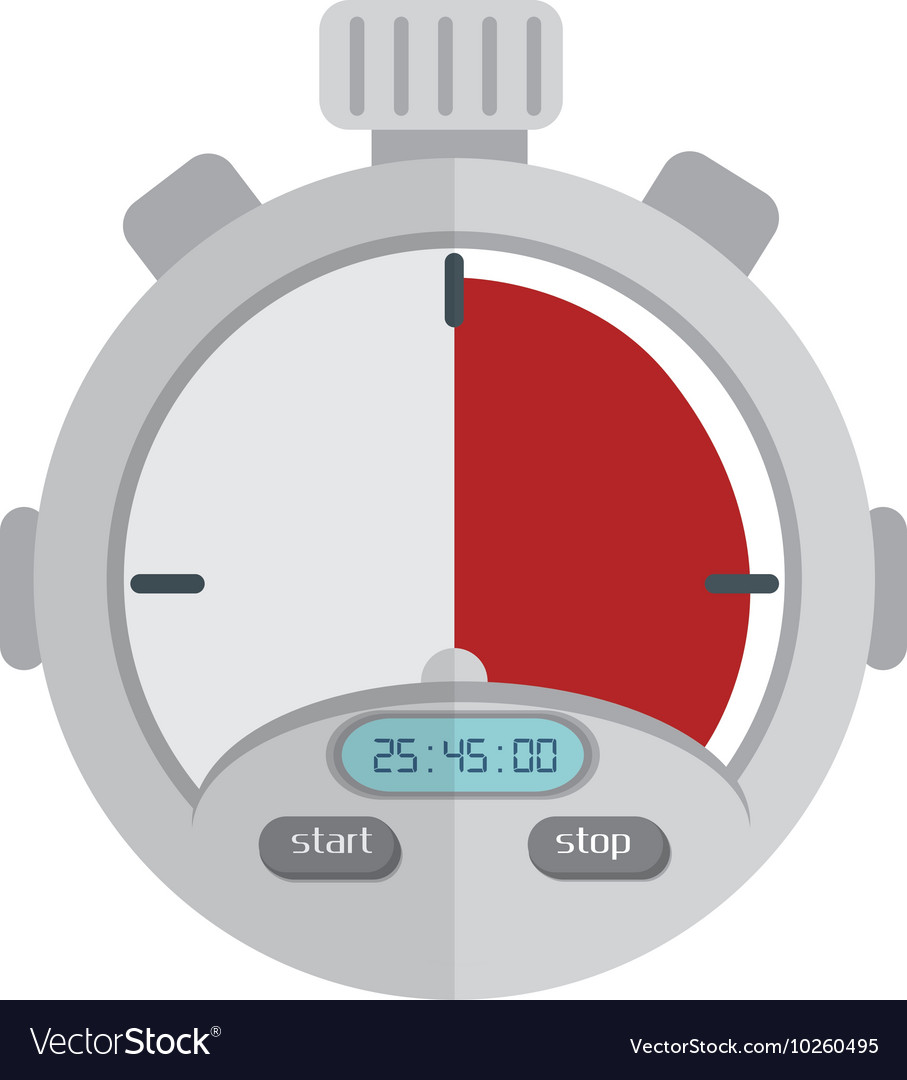 Chronometer device time Royalty Free Vector Image