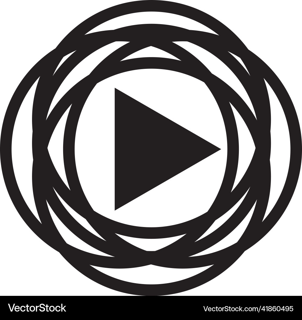 Filmstrip logo template Royalty Free Vector Image