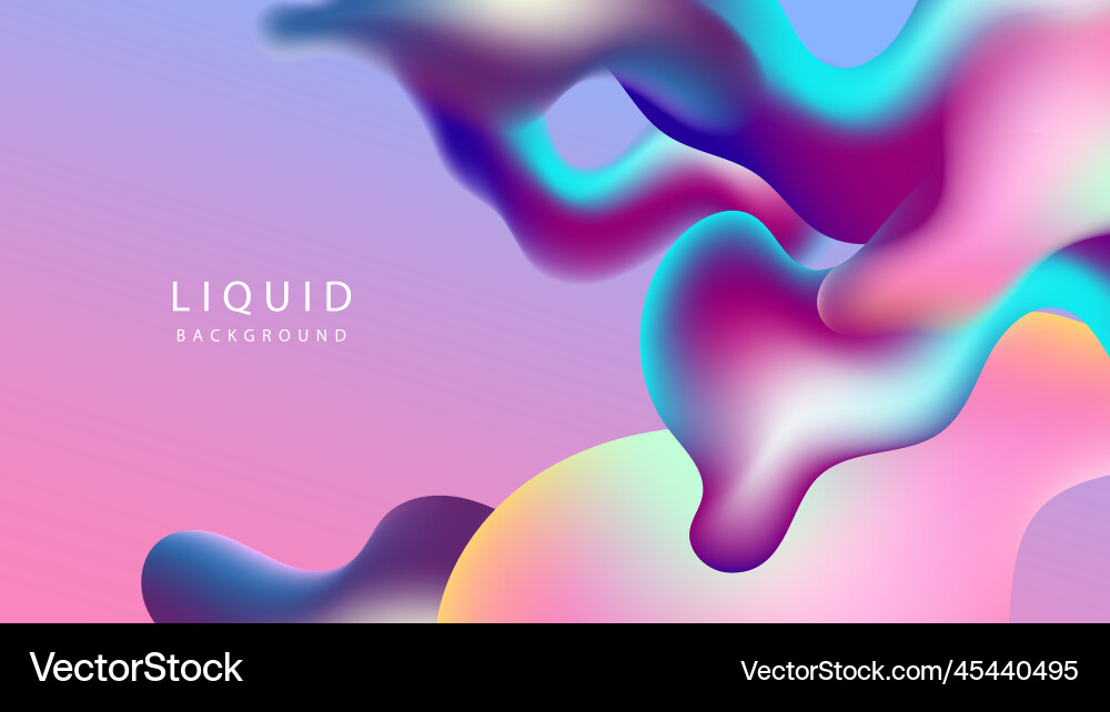 Modern colorful vivid vibrant gradient liquid Vector Image