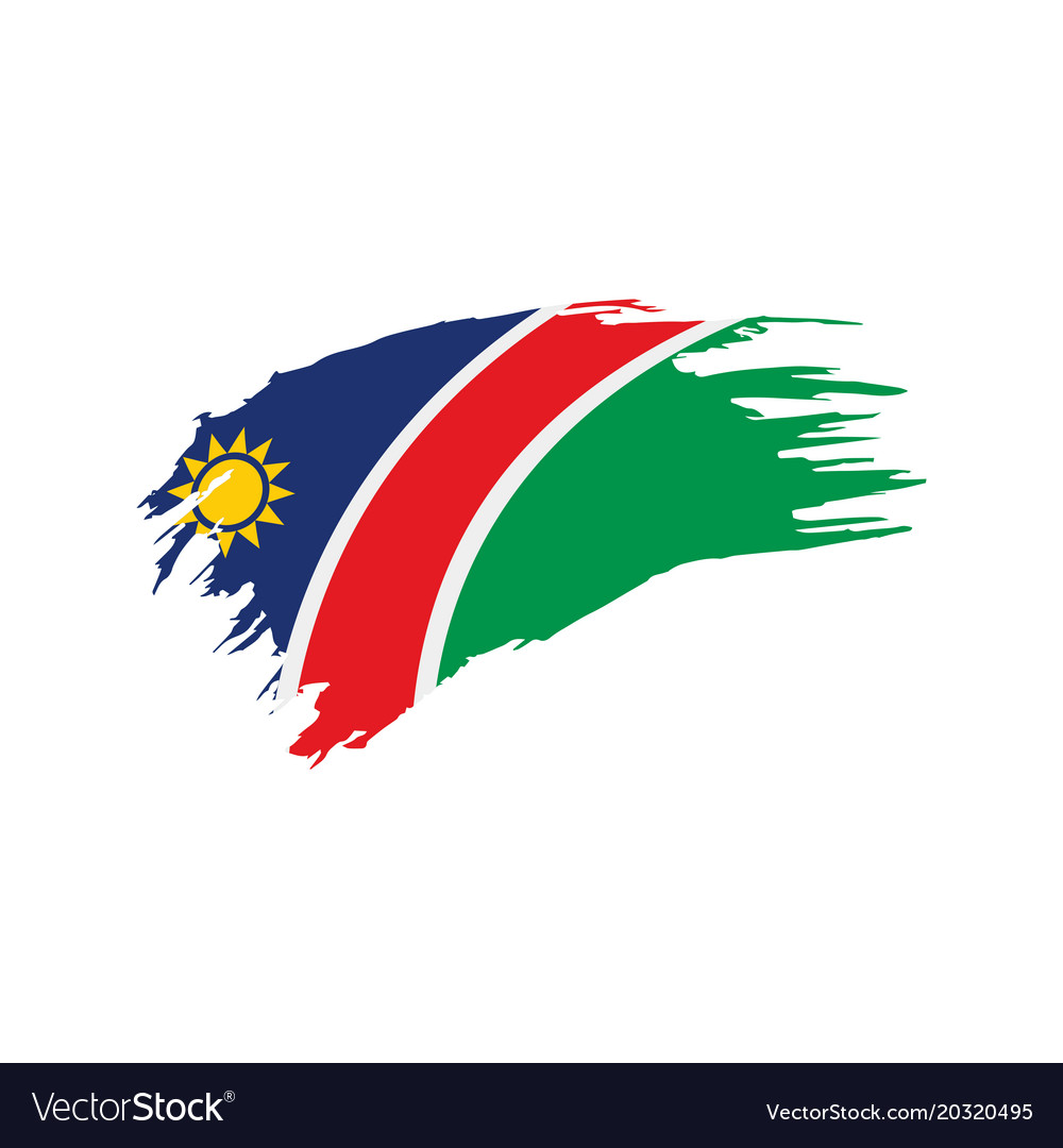 Namibia flag Royalty Free Vector Image - VectorStock