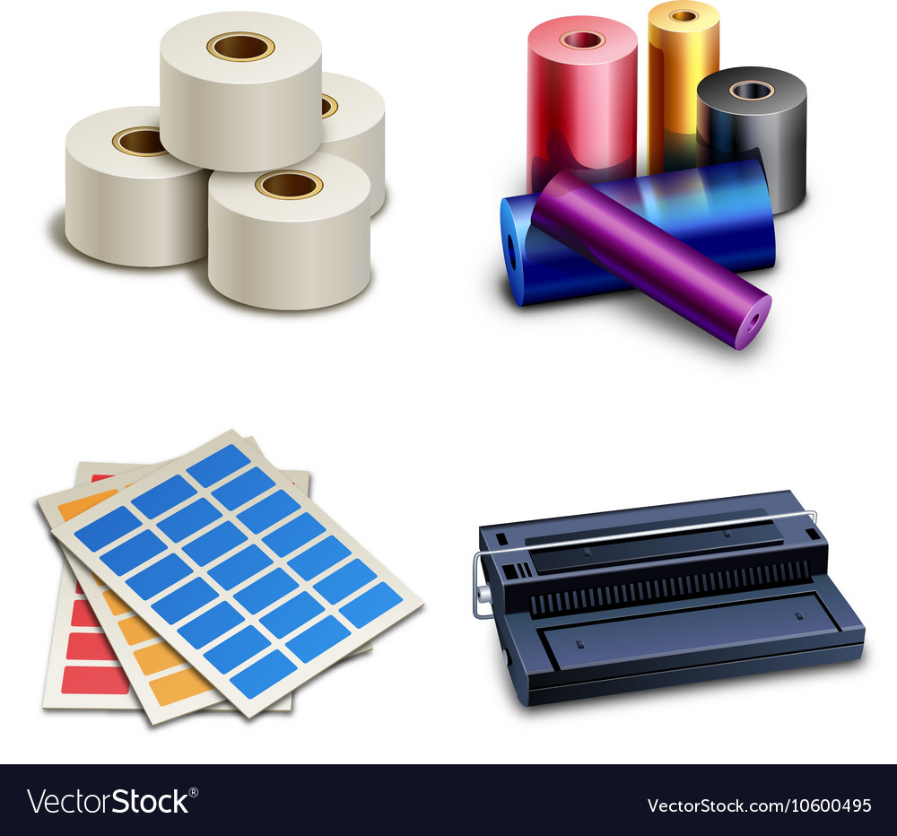 Print icon set Royalty Free Vector Image - VectorStock