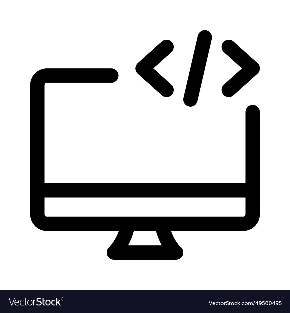 Scripting and programming executed on desktop Vector Image