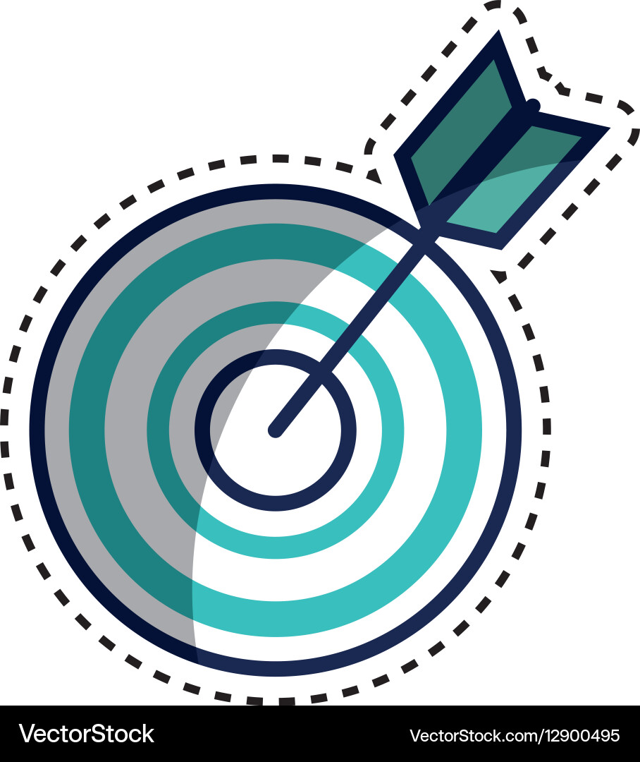 Target arrow success isolated icon Royalty Free Vector Image