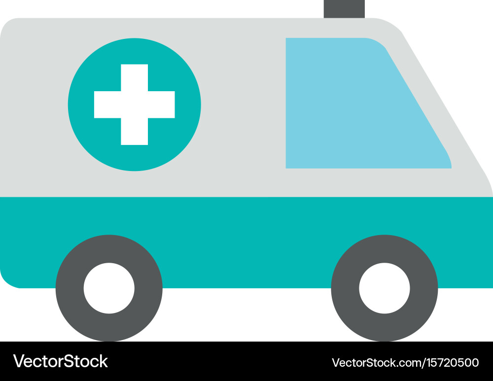 Ambulance car isolated icon Royalty Free Vector Image