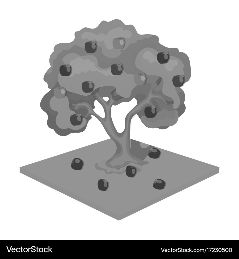 Apple single icon in monochrome style apple Vector Image
