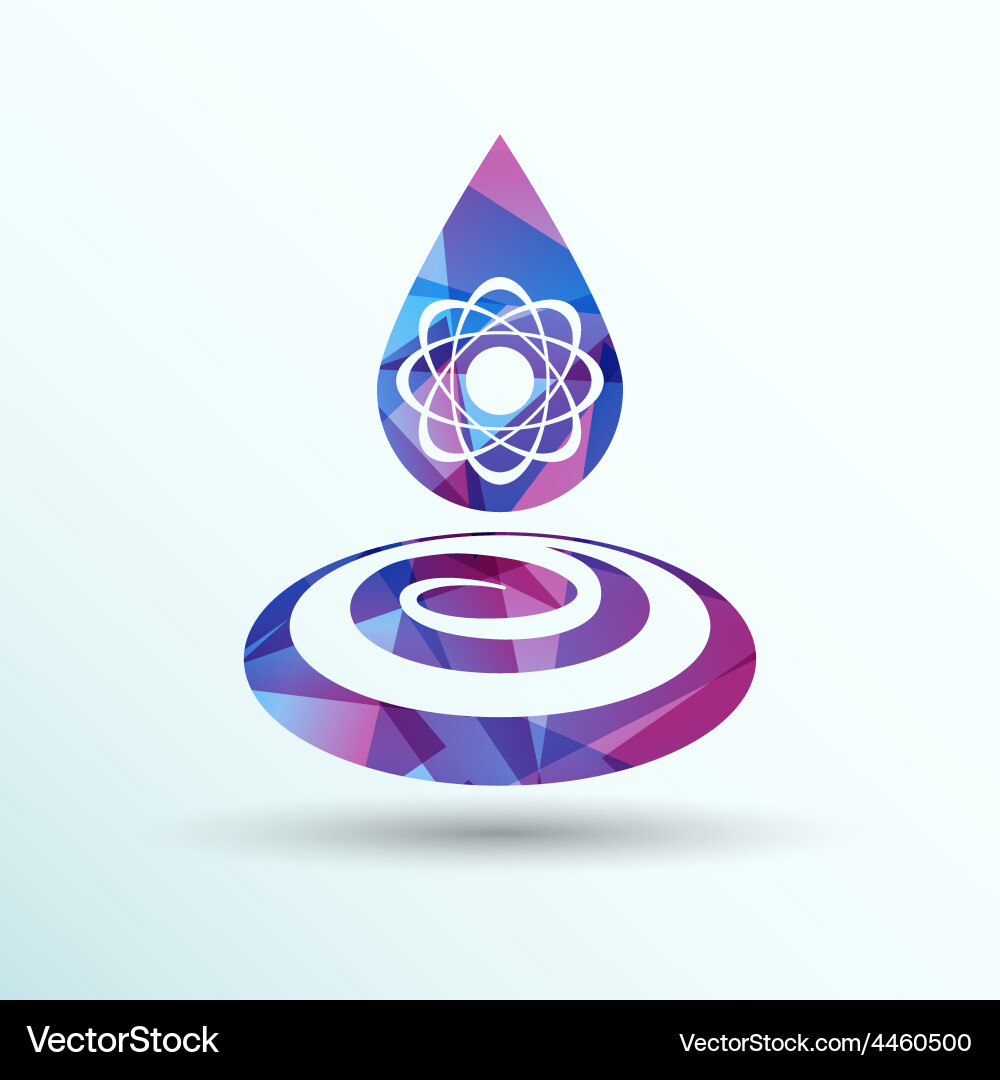 Chemical icons icon drop water element formula Vector Image