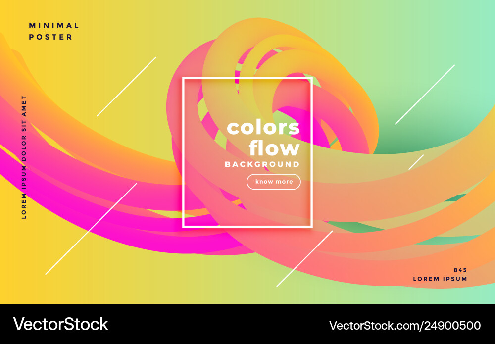 Colorful liquid shapes flow poster background Vector Image