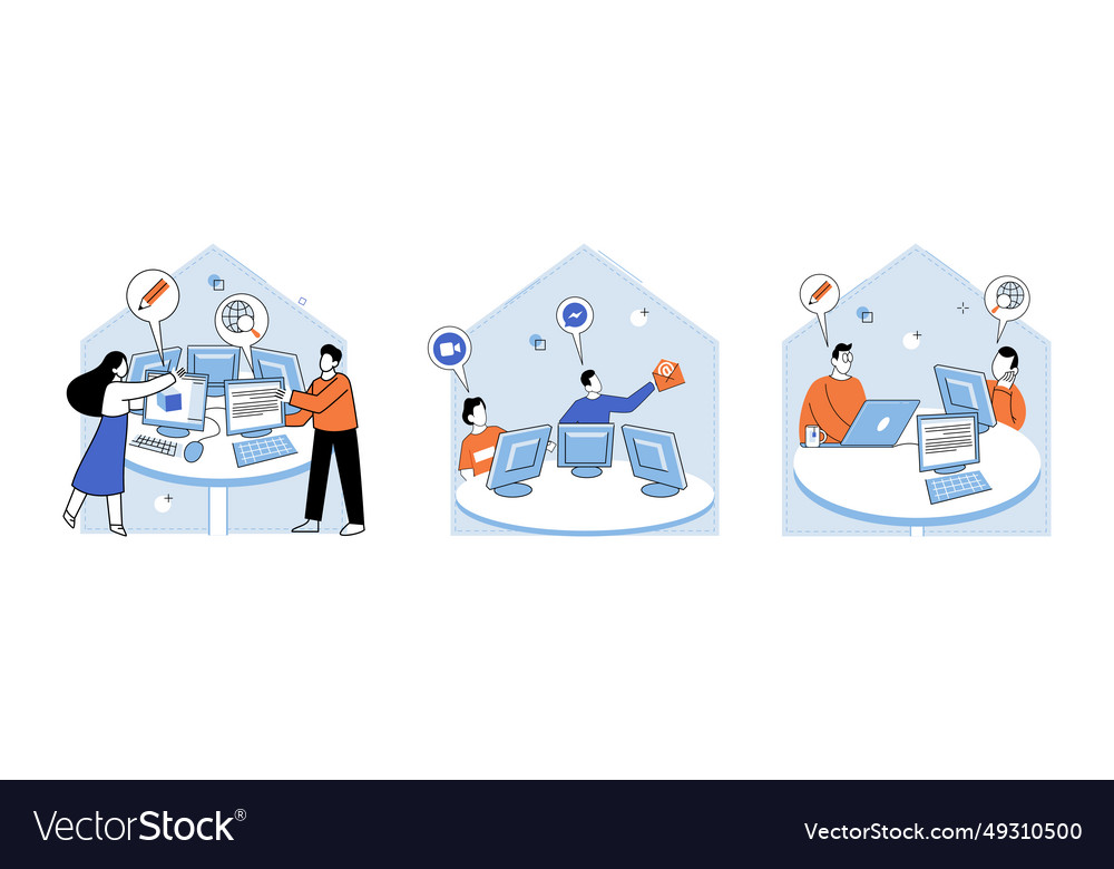 Computer lab digital technology has transformed Vector Image