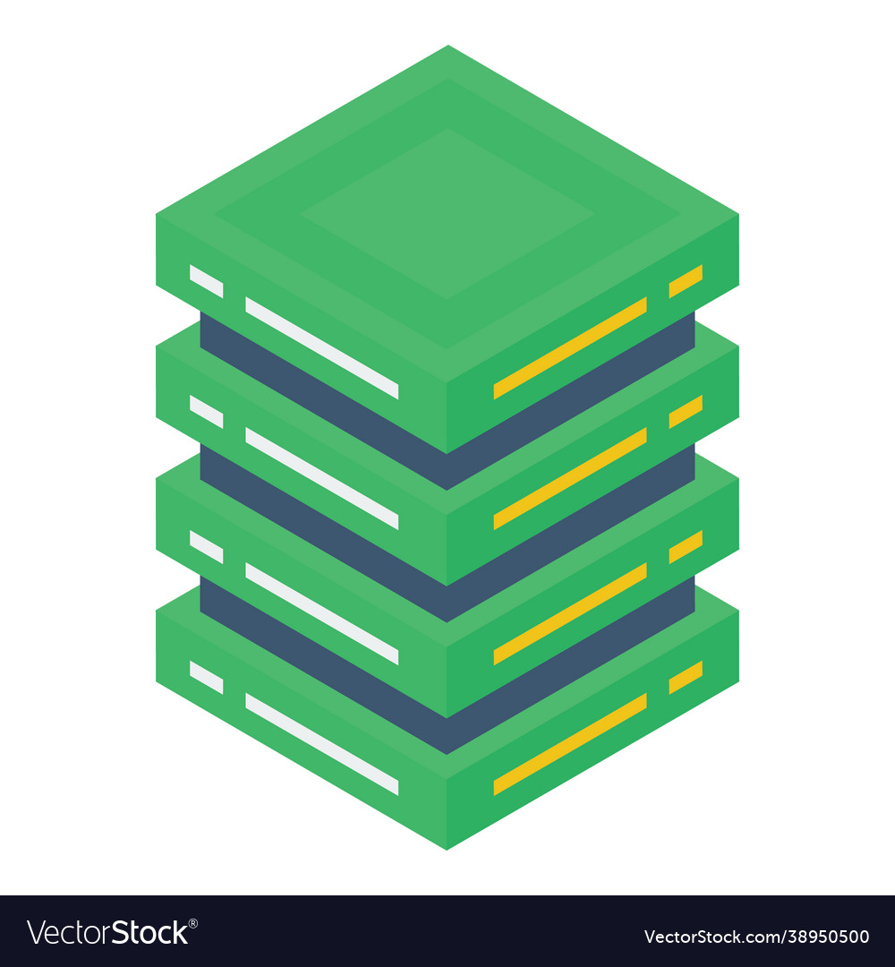 Data server rack Royalty Free Vector Image - VectorStock