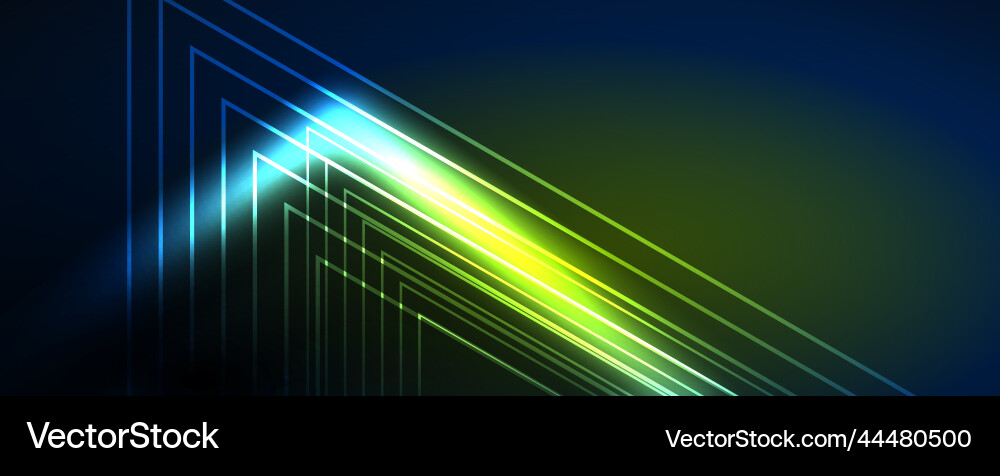Neon glowing techno lines hi-tech futuristic Vector Image