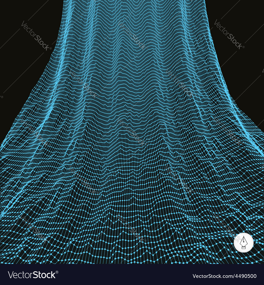 Network abstract background 3d technology Vector Image