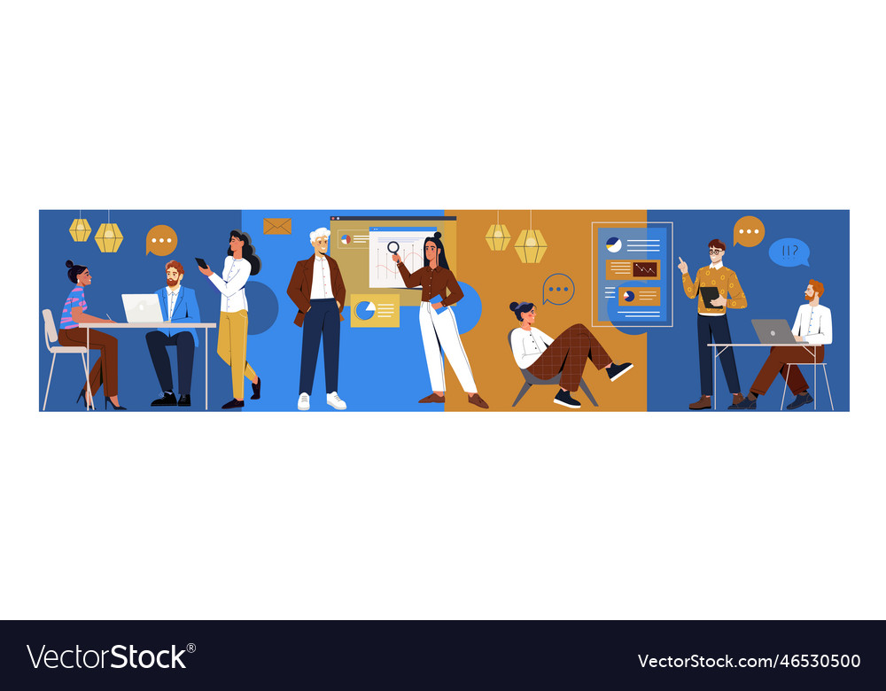 People in office Royalty Free Vector Image - VectorStock
