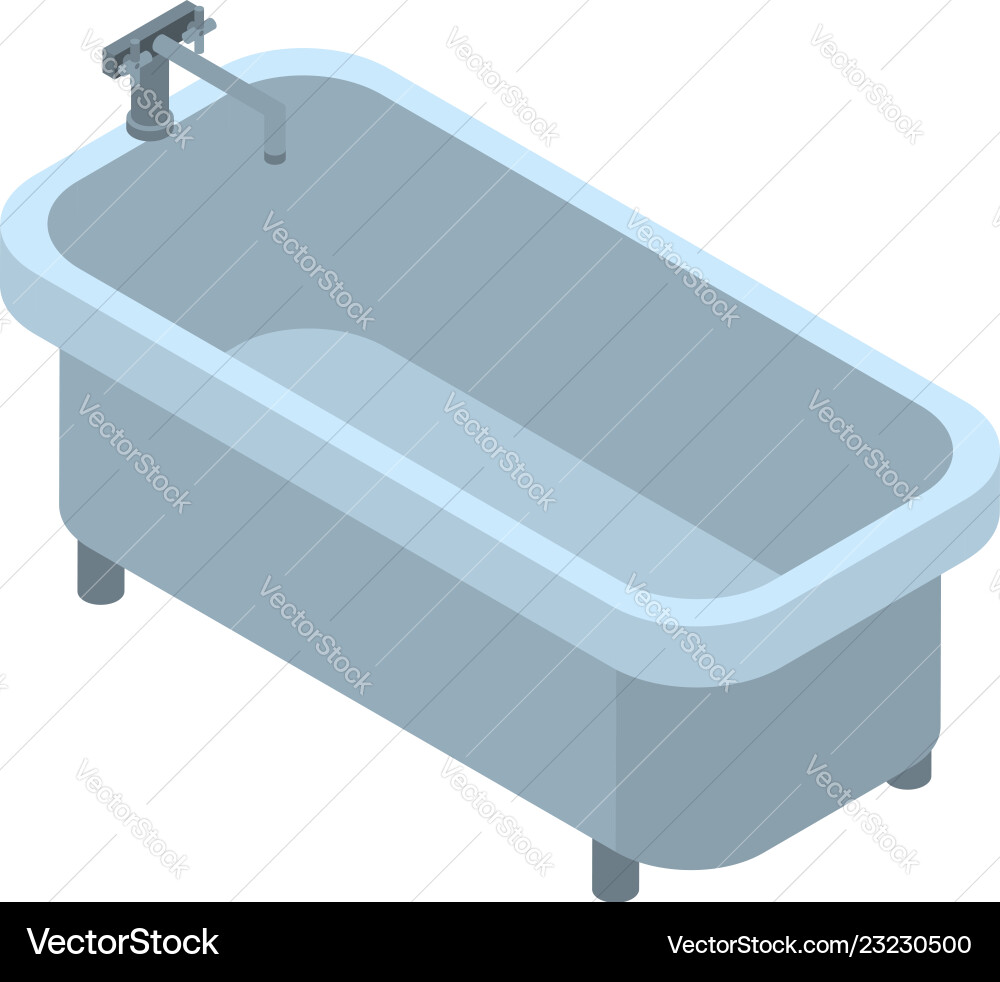 Retro bathtub icon isometric style Royalty Free Vector Image