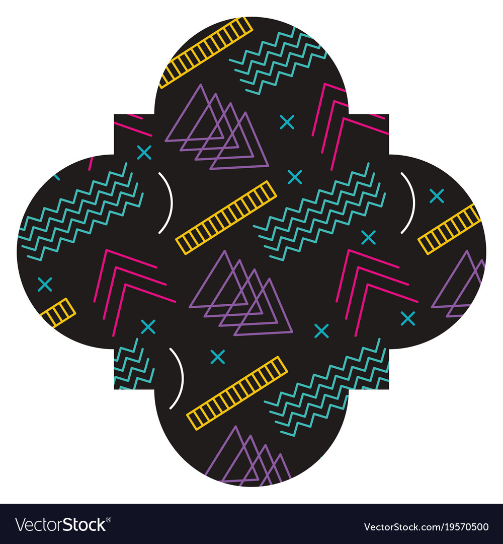 Seamless pattern label shape with geometric Vector Image