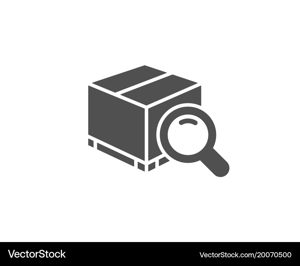 Search package simple icon delivery box sign Vector Image