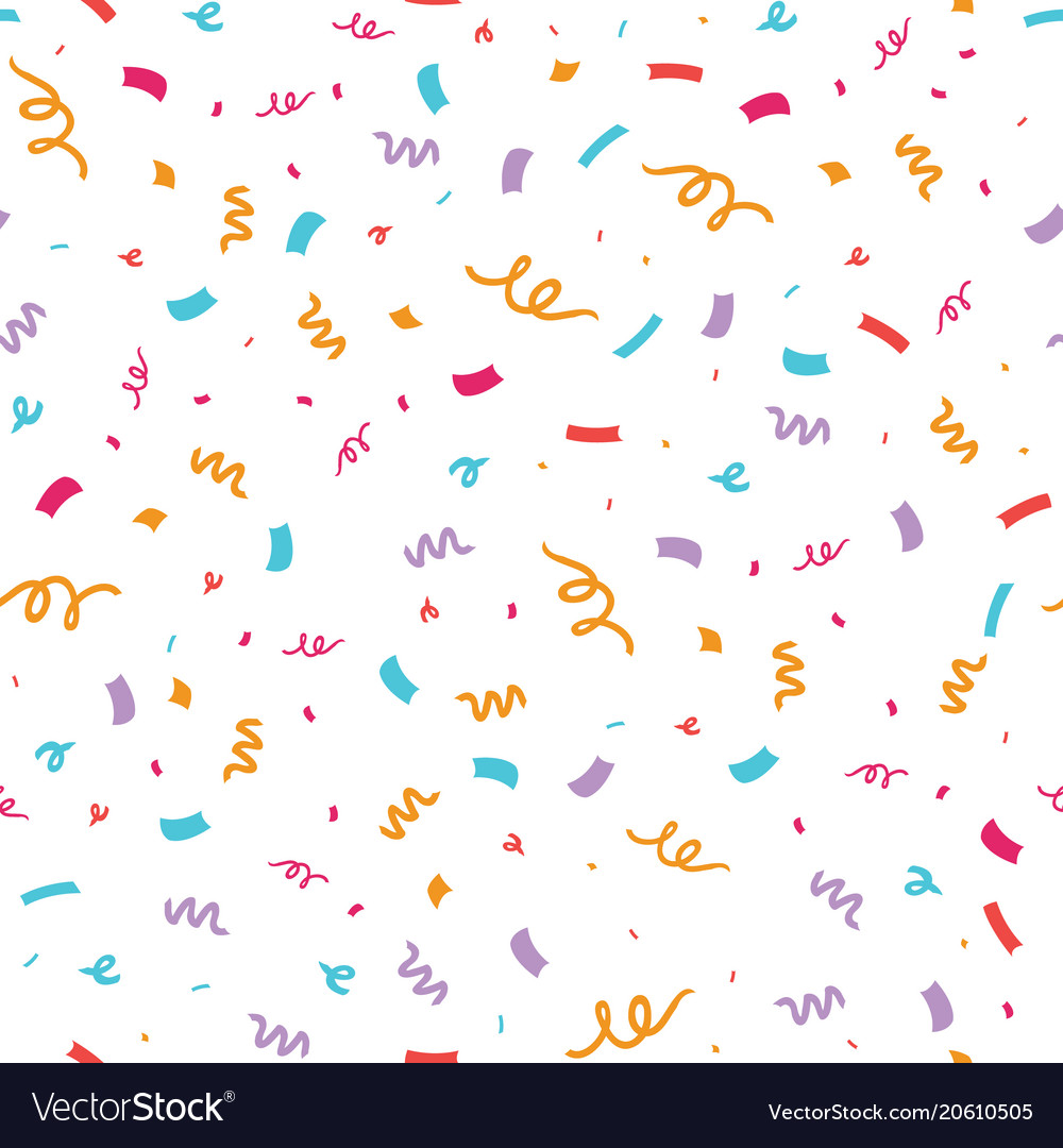 Colorful confetti seamless repeat pattern Vector Image Colorful confetti seamless repeat pattern Vector Image