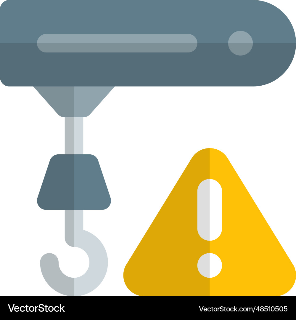 Crane equipped with warning indicators Royalty Free Vector