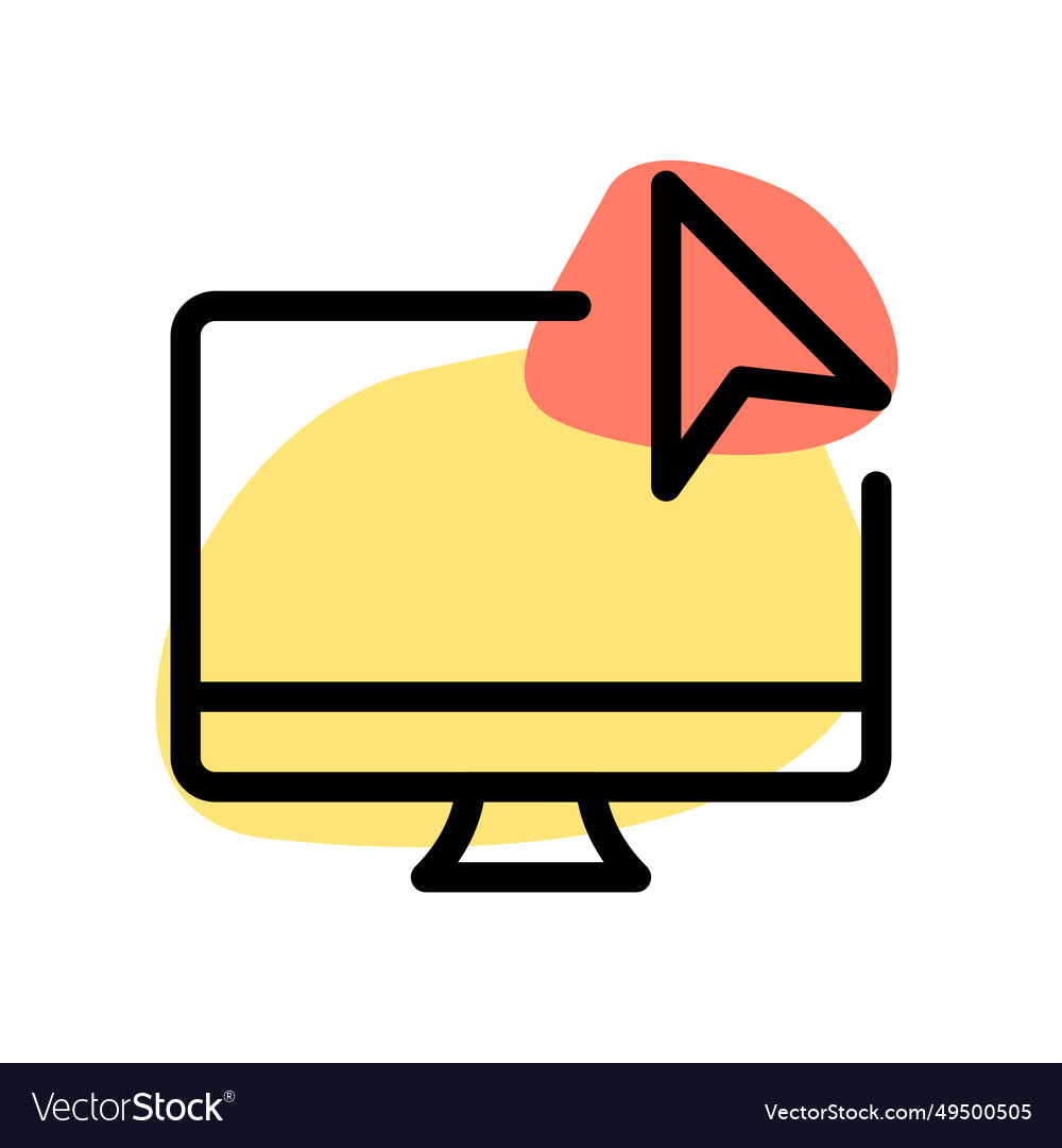 On-screen pointer controlled by desktop input Vector Image