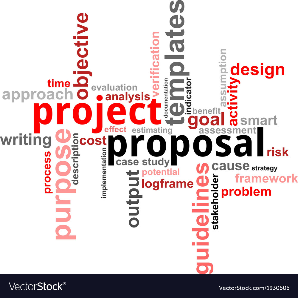 Word Cloud Project Proposal Royalty Free Vector Image