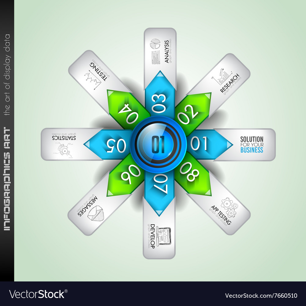 Clean infographic layout template for data Vector Image