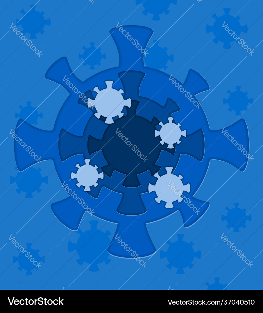 Coronavirus paper cut art banner Royalty Free Vector Image