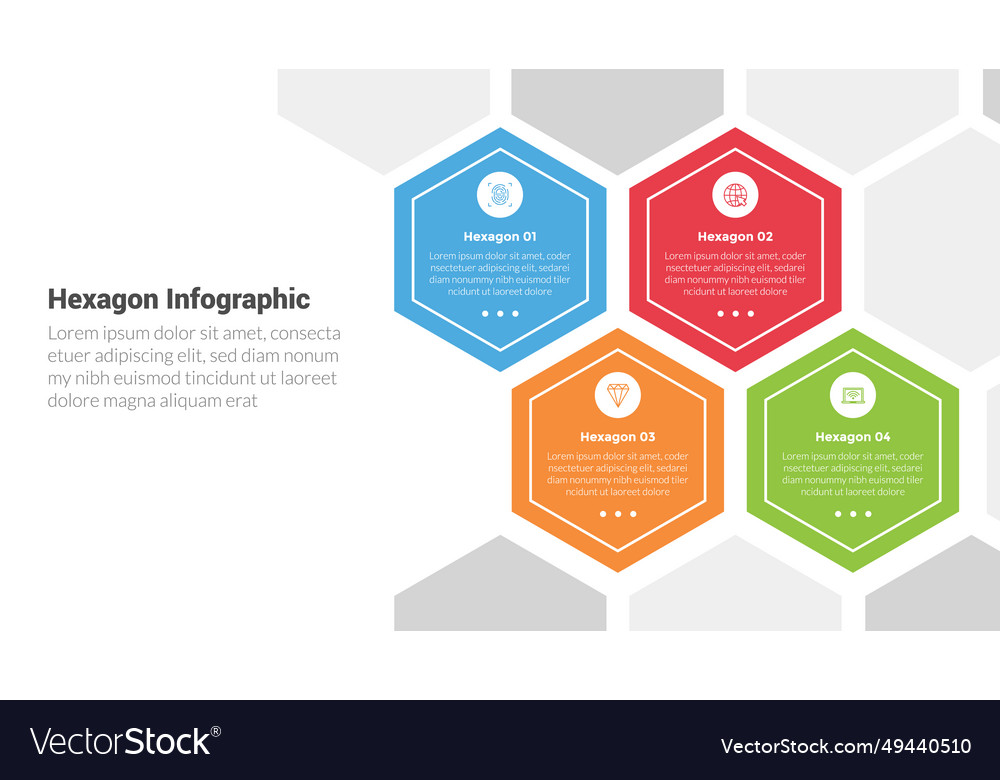 Hexagon or hexagonal honeycombs shape Royalty Free Vector