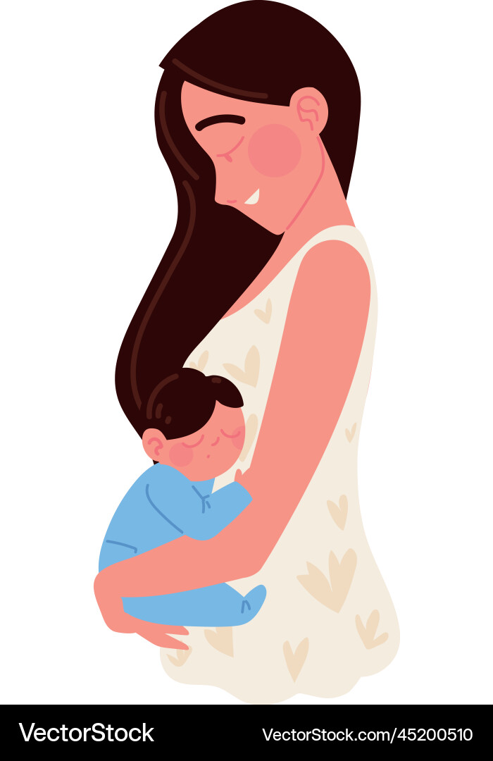 Mom and baby Royalty Free Vector Image - VectorStock