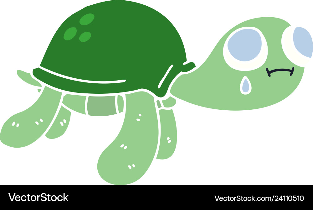 Quirky hand drawn cartoon turtle Royalty Free Vector Image