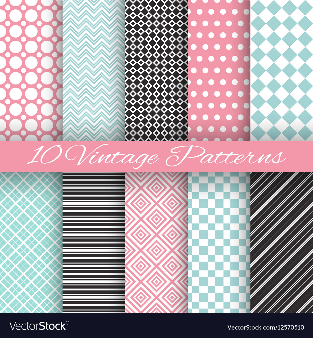 Retro chic seamless pattern Royalty Free Vector Image