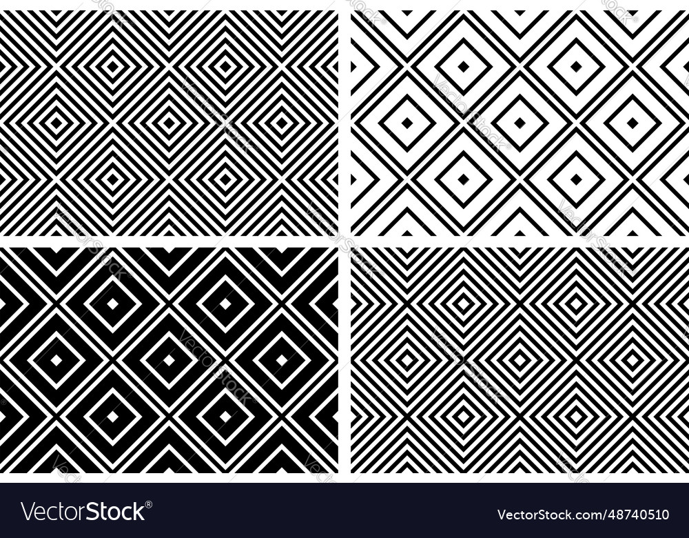 Seamless patterns set Royalty Free Vector Image