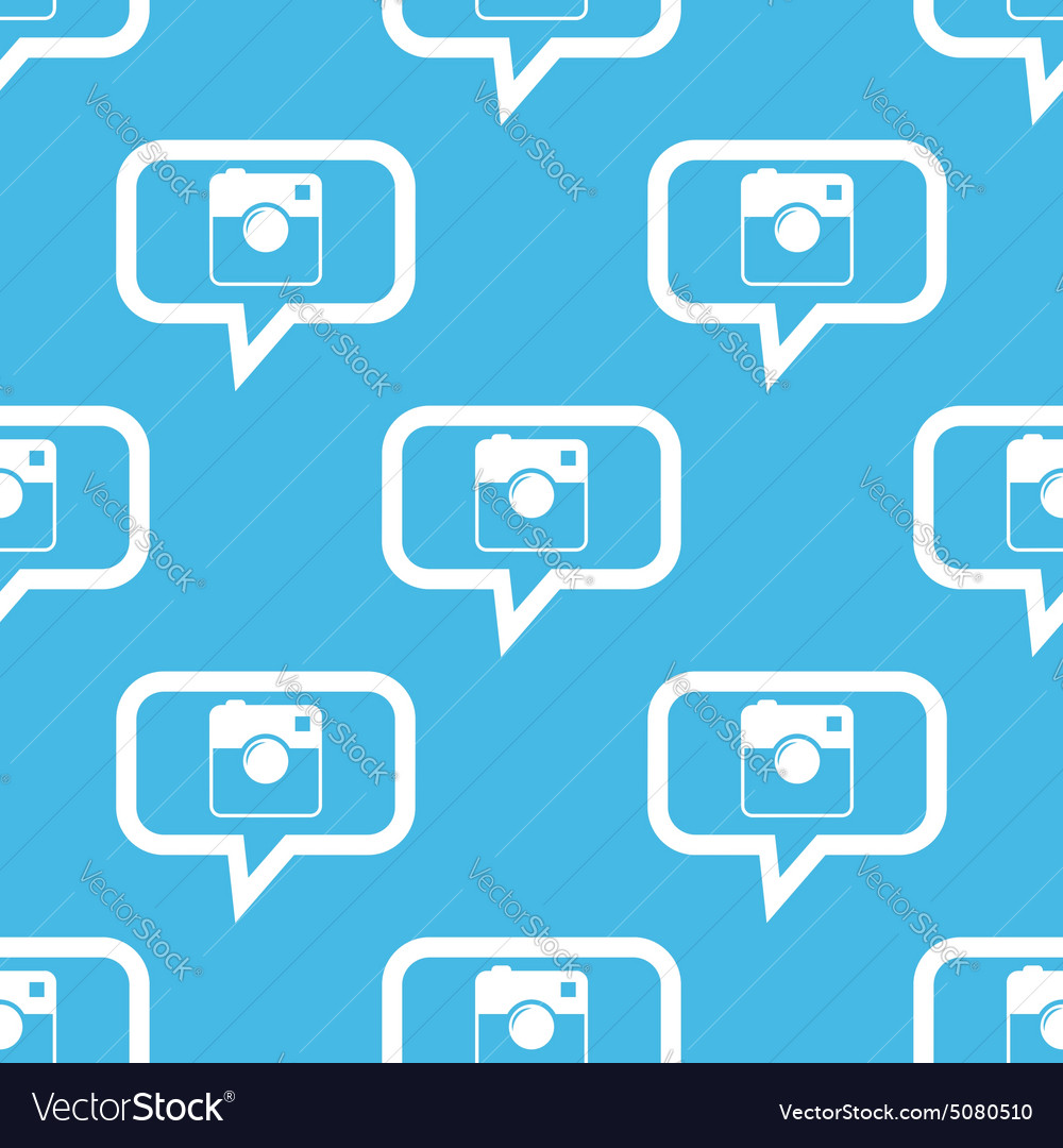 Square camera message pattern Royalty Free Vector Image
