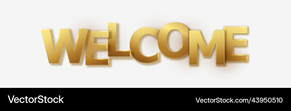 Welcome letters celebration greeting holiday Vector Image