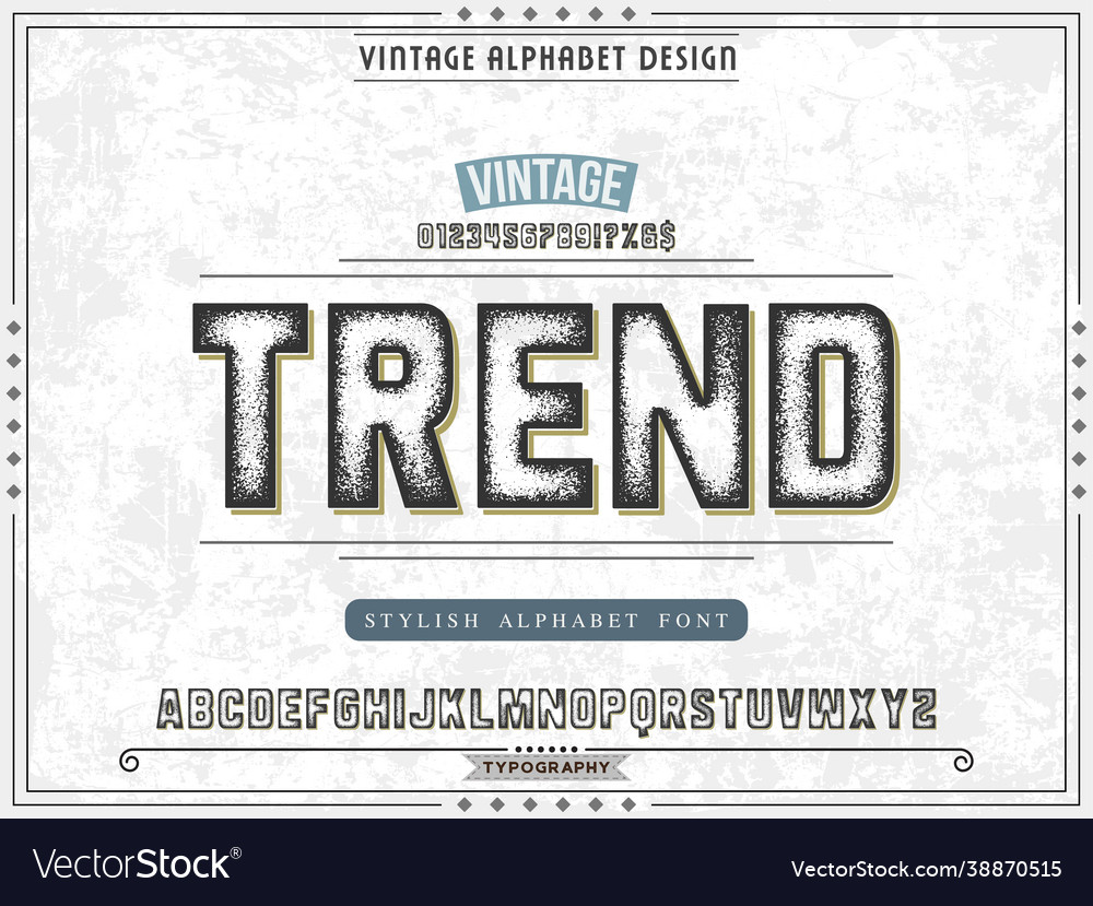 Abc font alphabet script typeface handcrafted Vector Image