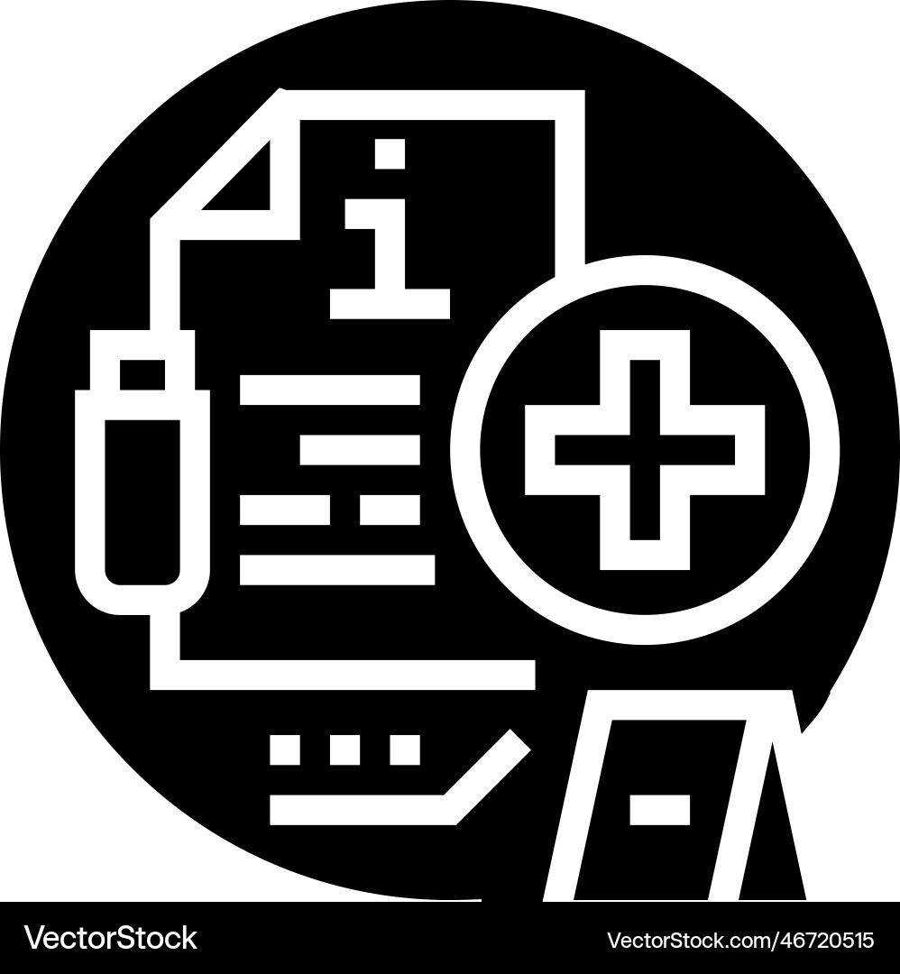 Admissible evidence crime glyph icon Royalty Free Vector